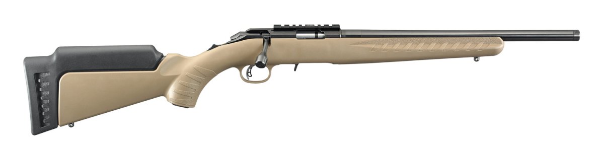 Ruger American Rimfire Standard Barrett Brown Synthetic, 22 LR ...