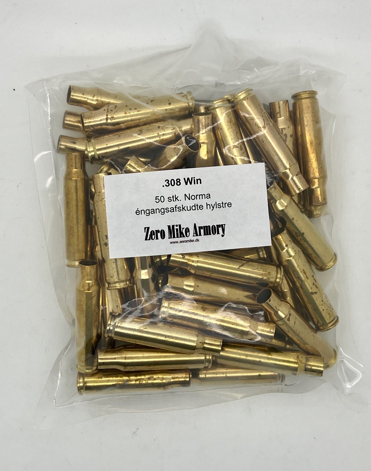 Engangsafskudte .308 hylstre, 50 stk - Èngangsafskudte riffel hylstre - Zero Mike Armory